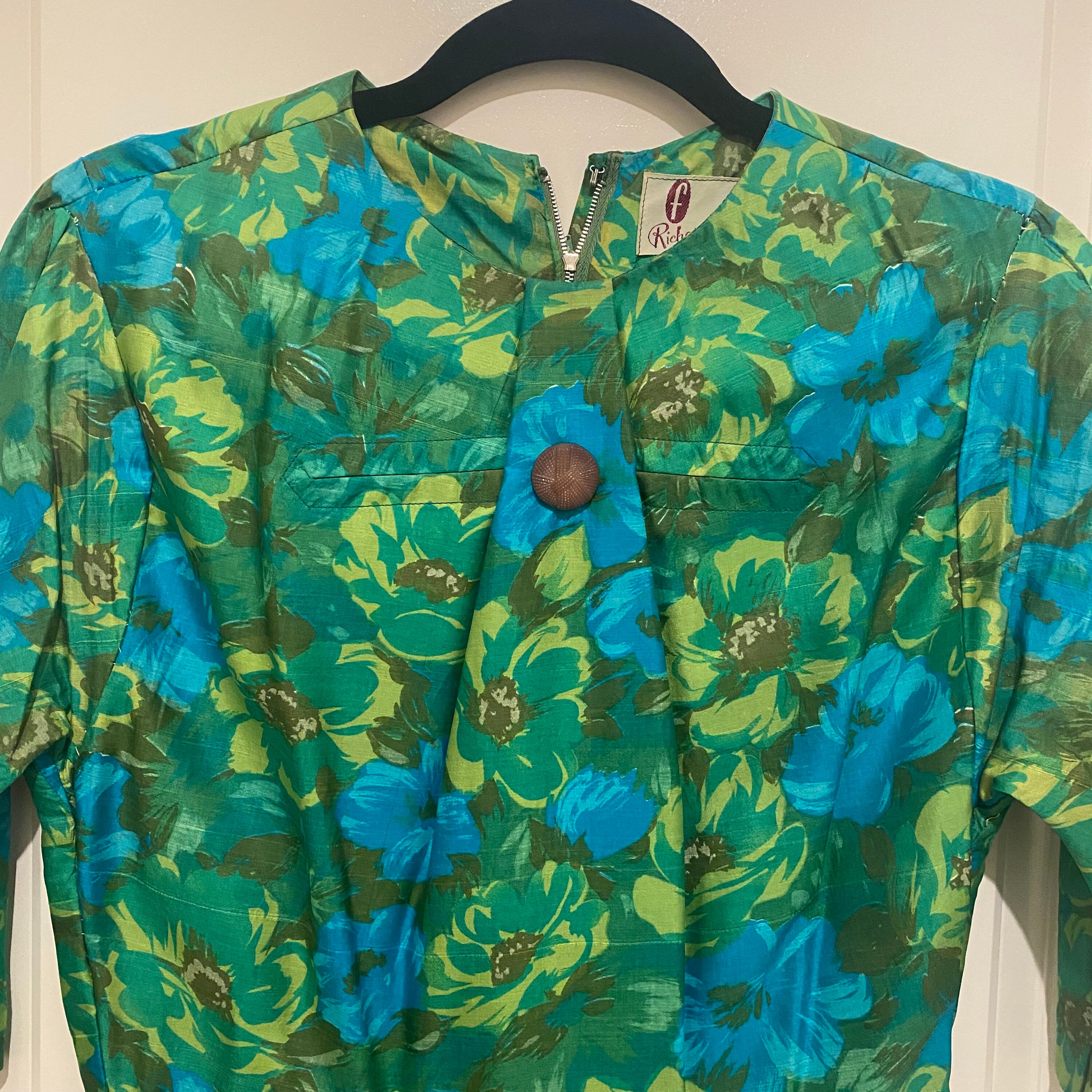 Richard Frontman 1960s Floral Dress - Etsy