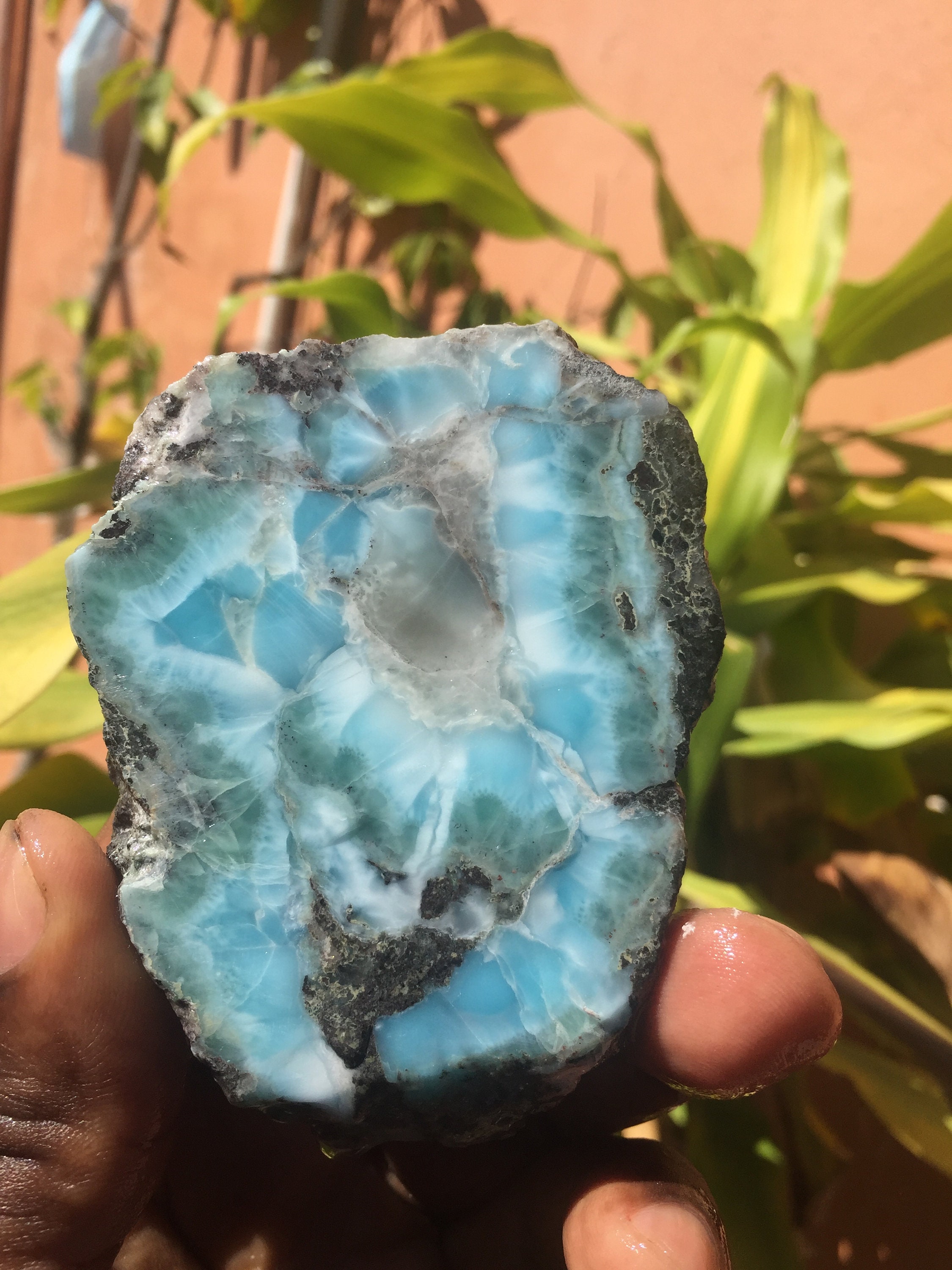 Jewelry & Beauty Materials partially polished rough Larimar Larimar ...