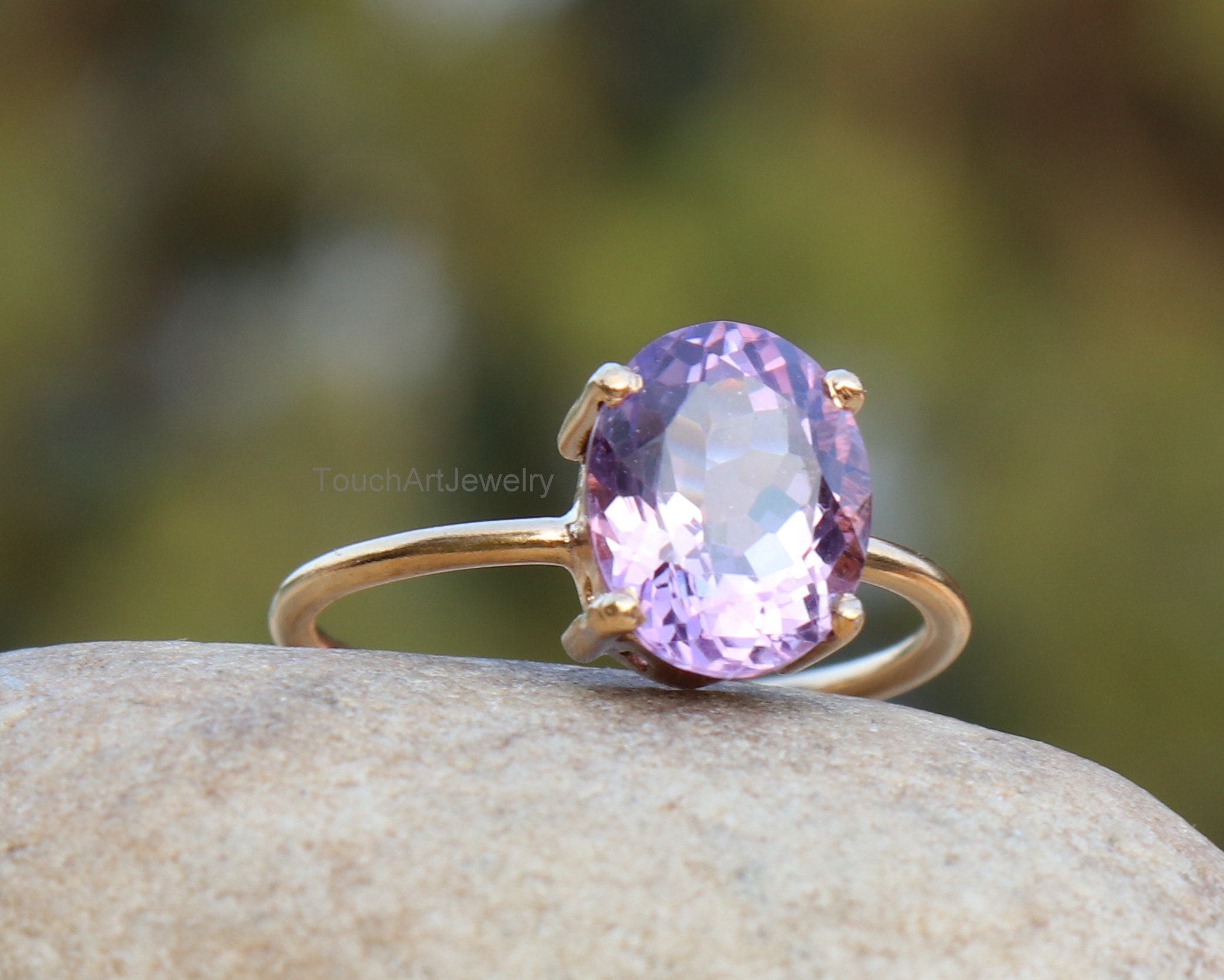 Natural Amethyst Ring 925 Silver Ring Amethyst Faceted - Etsy