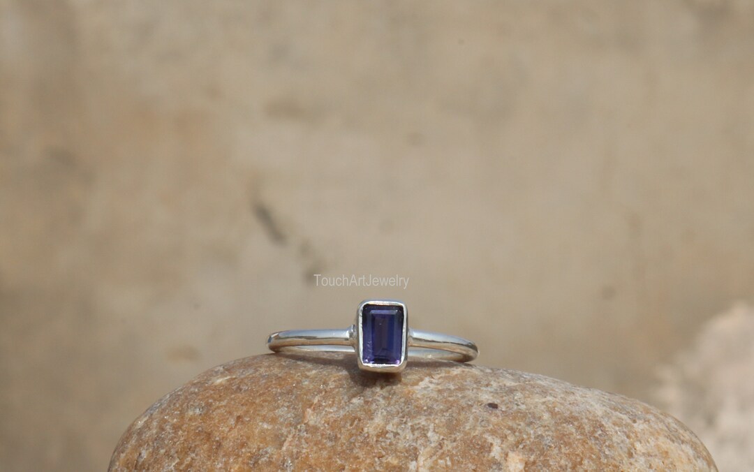 Natural Iolite Ring, 925 Sterling Silver Ring, Handmade Ring, Silver ...