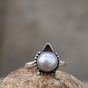 White Pearl Ring, Natural Pearl Ring, Pearl Ring, Large White Pearl Ring, Natural Pearl Ring, Pearl Ring, Large