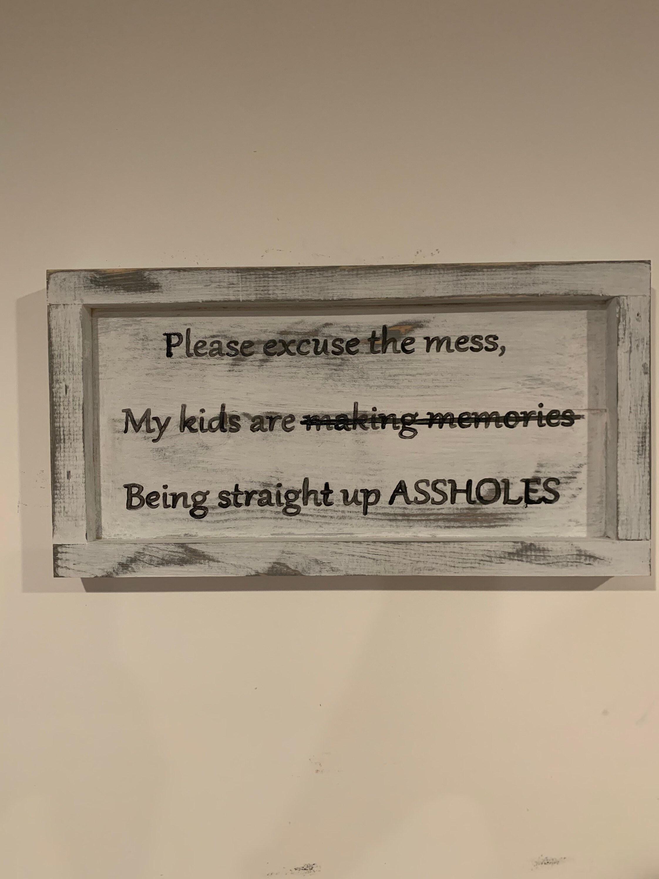 Pardon the Mess Sign - Etsy