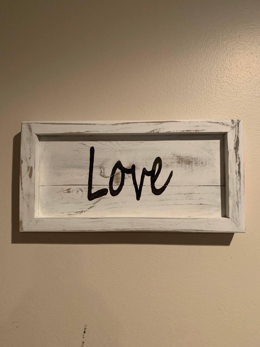 Wooden love Wall Sign - Etsy