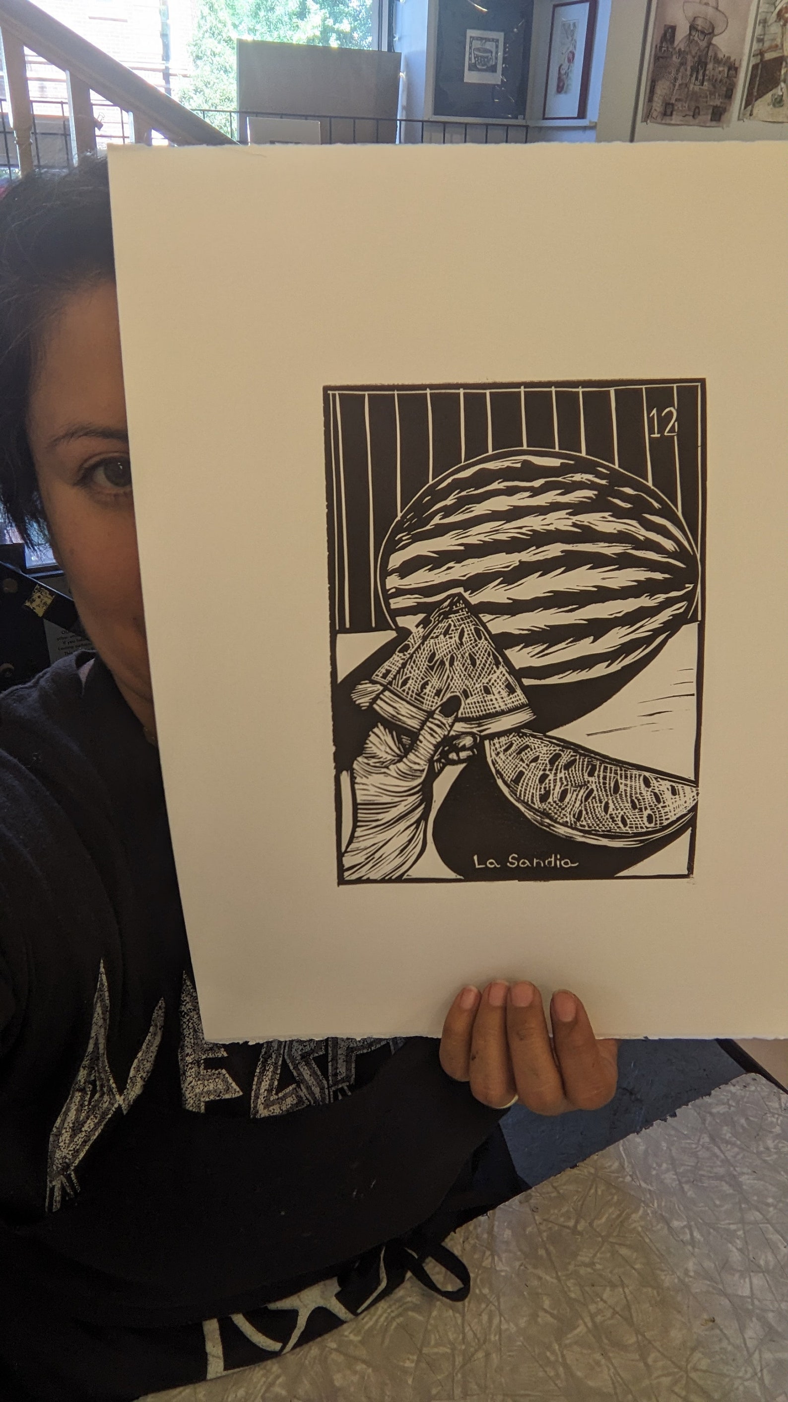 Linocut Print Original - Loteria: La Sandía (unframed) - Etsy