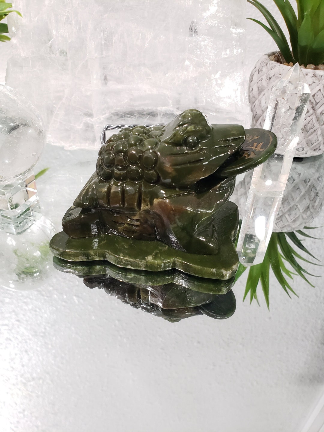 Jade Frog Jade Toad Feng Shui Money Frog Money Toad - Etsy