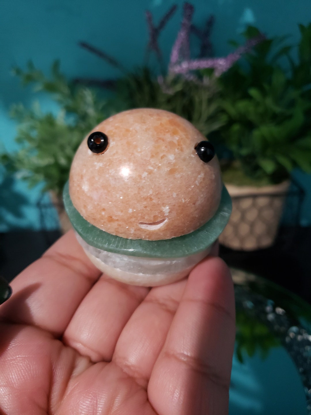 1 Crystal Hamburger, 2 Inch Crystal Hamburger, Assembled Crystal ...