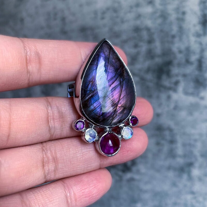 Labradorite Ring - Etsy