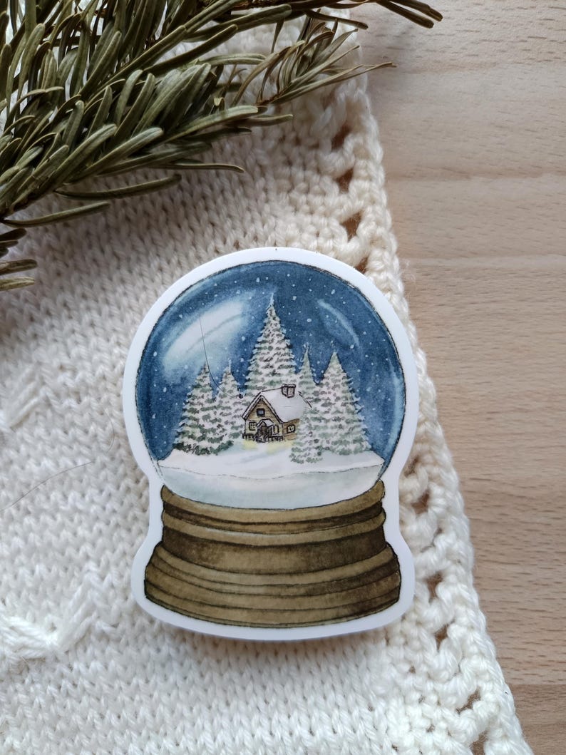 "winter Wonderland" Vinyl Sticker. Glass Snowball. Snowball. Die Cut ...