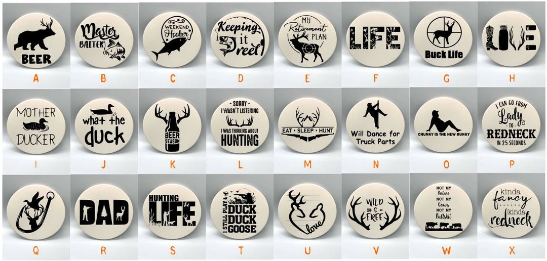 Fishing and Hunting Coasters Mix & Match,deer Coaster,coaster Set ...