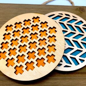5-piece Unique Geometric Wood Coasters for Home Decor - Etsy