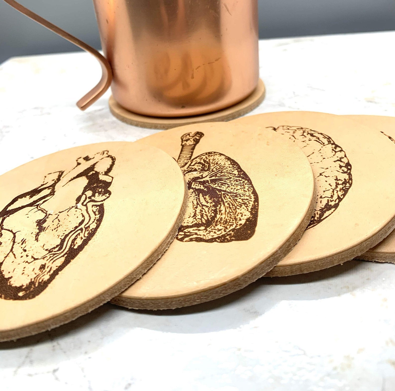 Set-human Anatomy Leather Coasters,nurse,doctor,medical School Gift ...