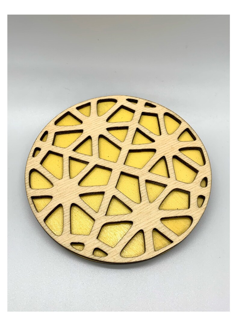 Set of 5 Geometric Coasterswedding Giftcoastershome - Etsy