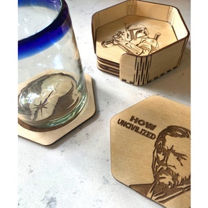 Mix & Match Coaster Set and Holder, Science Fiction - Etsy