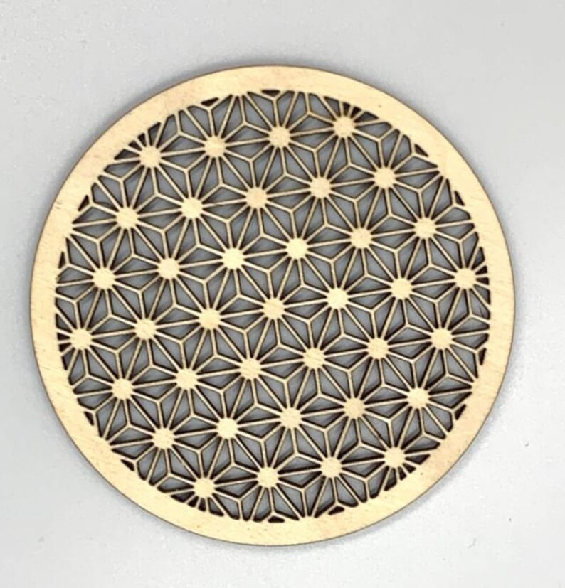 Geometric Wood Coaster Set of 5geometric Coastersdrink - Etsy