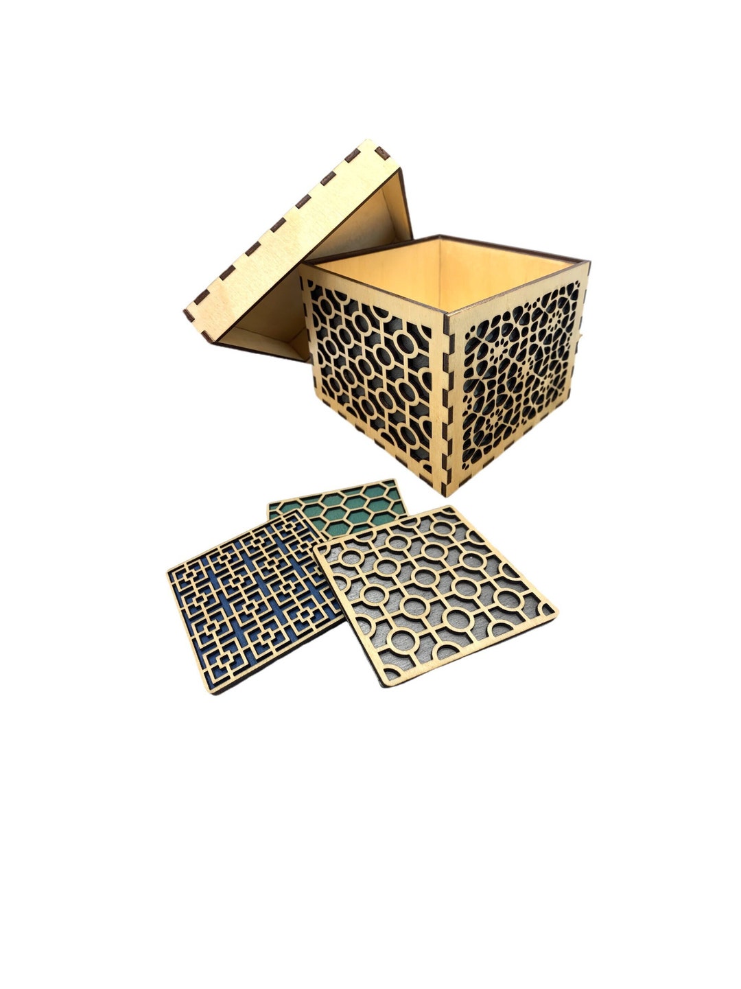 8 Geometric Coaster Box Set,geometric,new Home Gift,unique Gifts ...