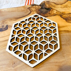 Set of 6 Geometric Coasters With Color Options,home Decor,housewarming ...