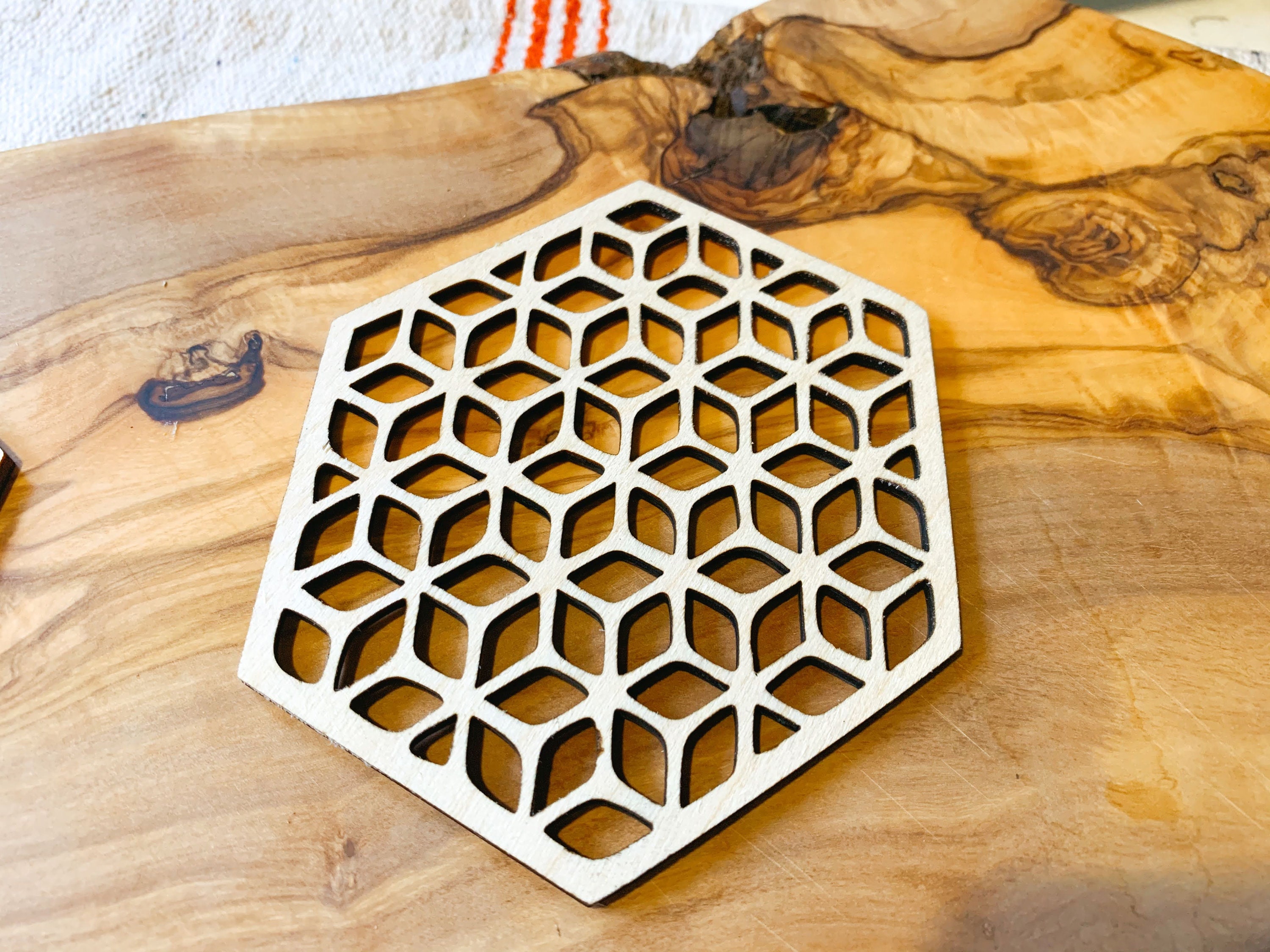 Set of 6 Geometric Coasterswedding Giftcoastershome | Etsy