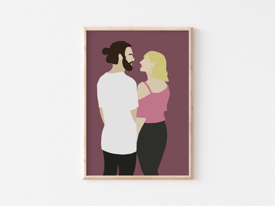 Personalized Portrait 2 Persons, Custom Illustration, Couple Gift ...