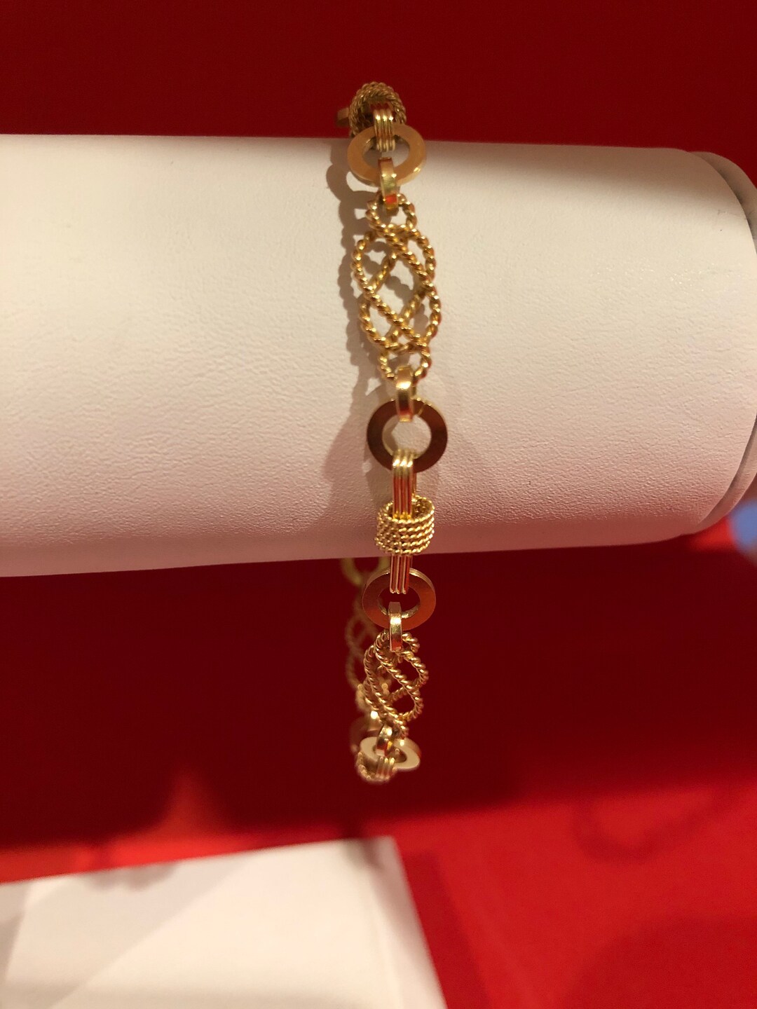 Vintage Handmade Gold Statement Link Chain Bracelet - Etsy