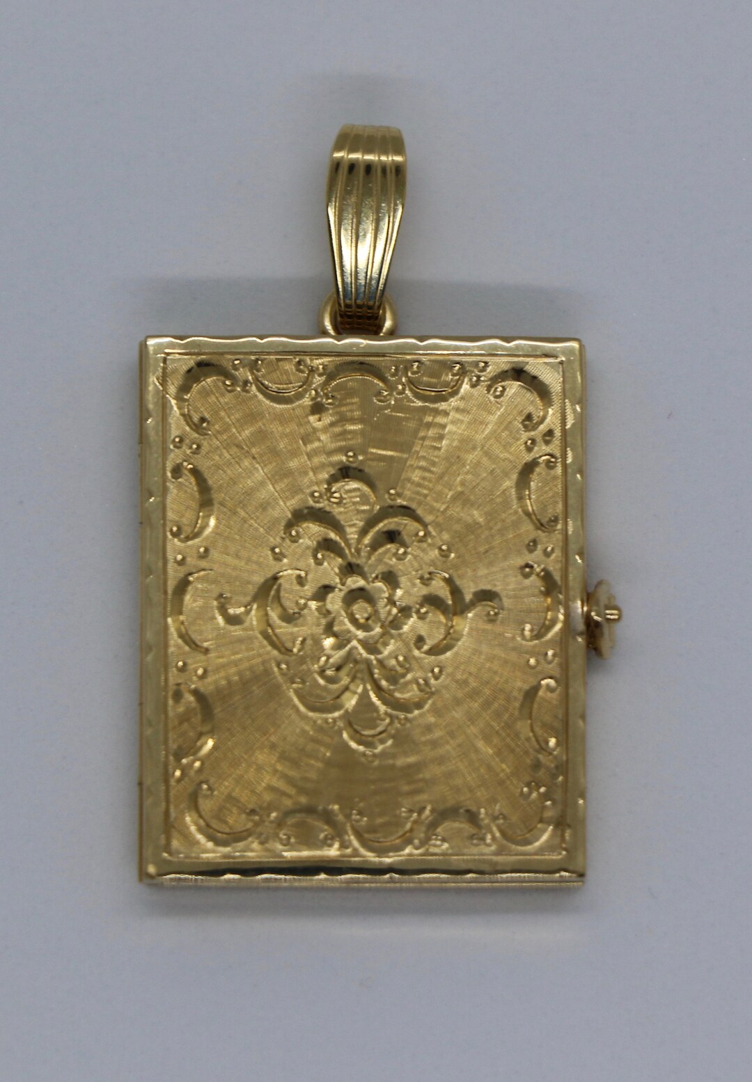 14K Gold Medium Rectangle Locket - Etsy