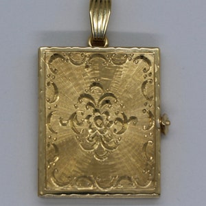 14K Gold Medium Rectangle Locket - Etsy