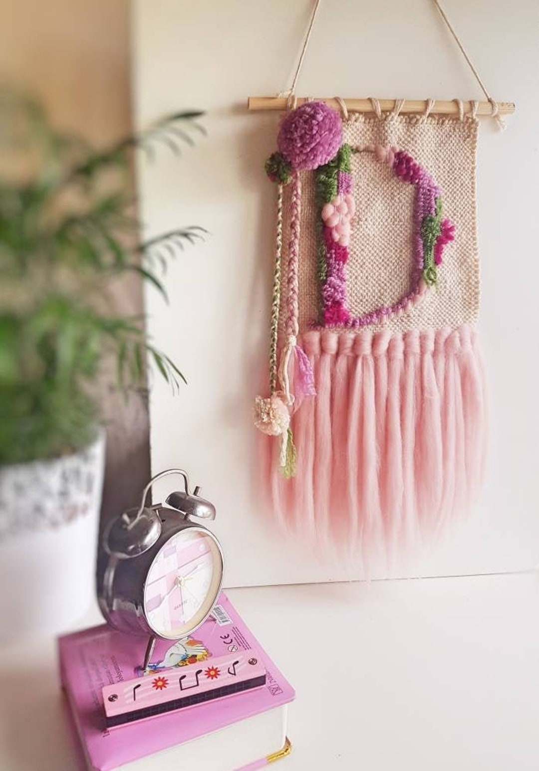 Woven Tapestry With Initials Woven Hanging With Letter - Etsy