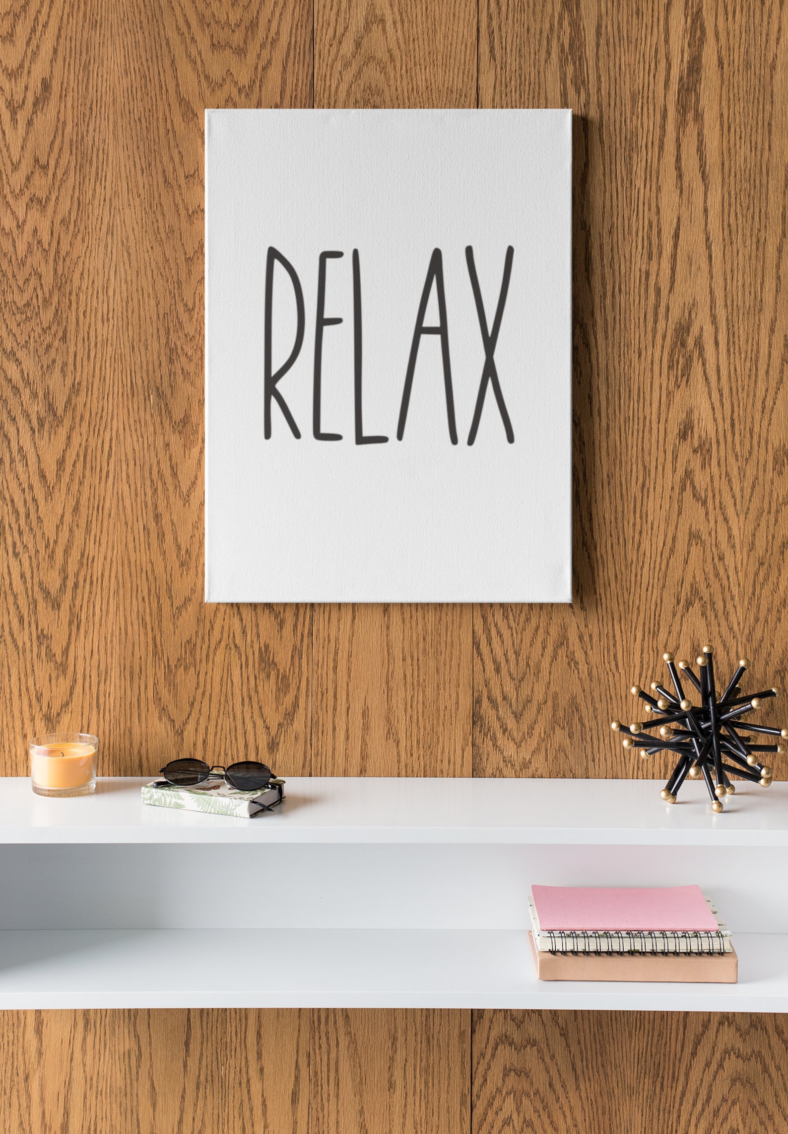 RELAX Abstract Art, Minimalist Wall Art, Wall Decor, Illustration ...