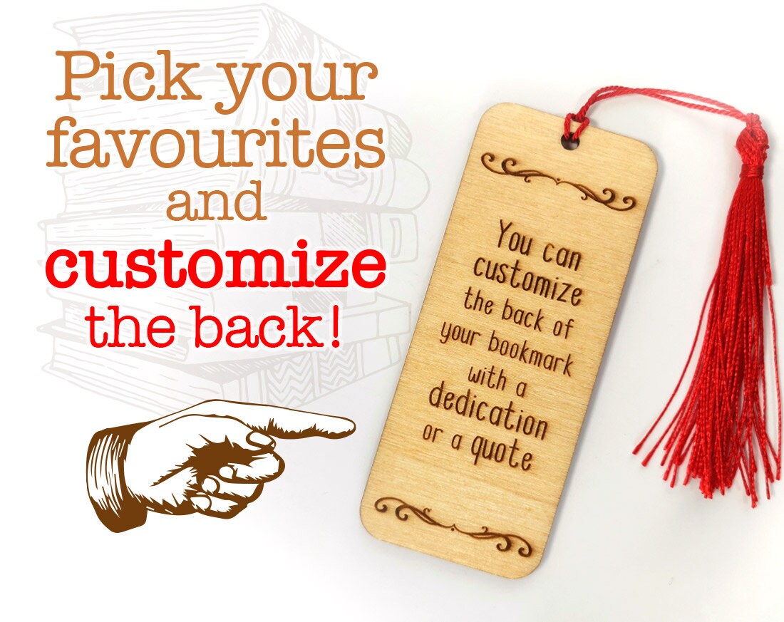 2 Custom Christmas Bookmarks, Wooden Bookmarks, Handmade, Christmas ...