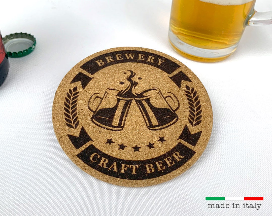 2 COASTER BEER, Cork Coasters, 2 Pieces Included, Custom Coasters ...