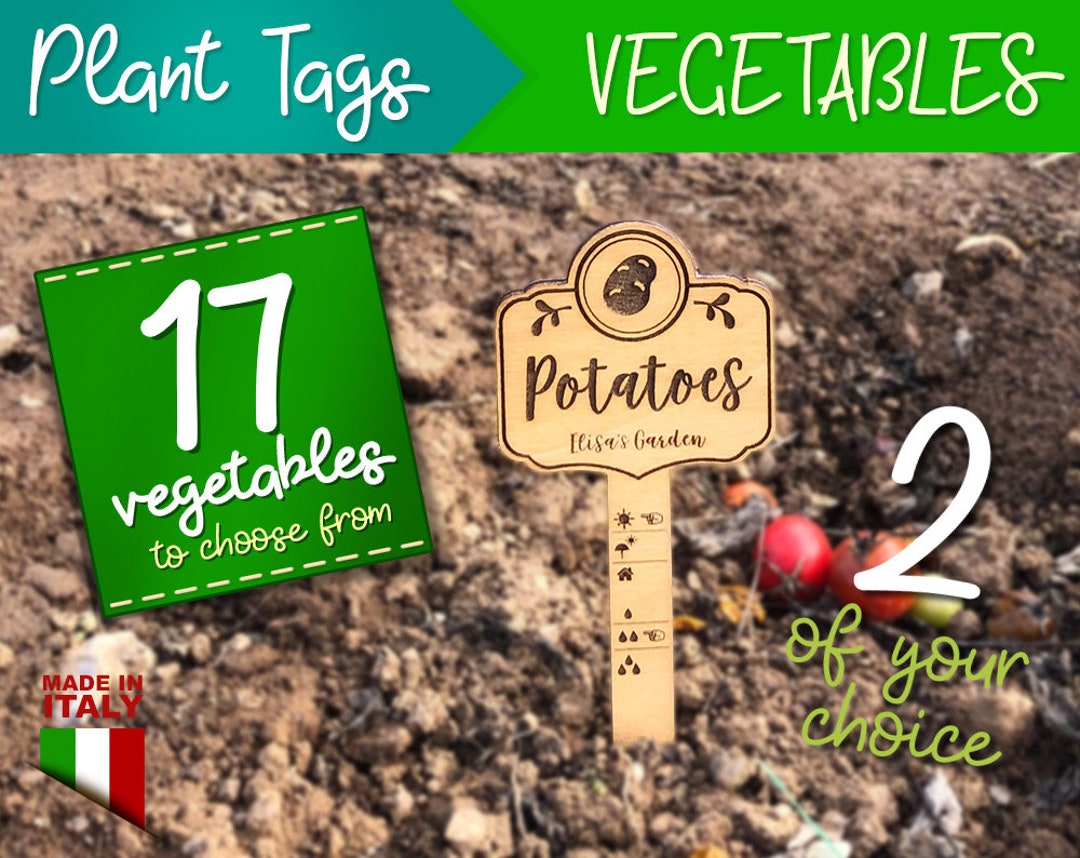 Custom Vegetables Plant Tags: Handmade Wood Garden Markers - Etsy