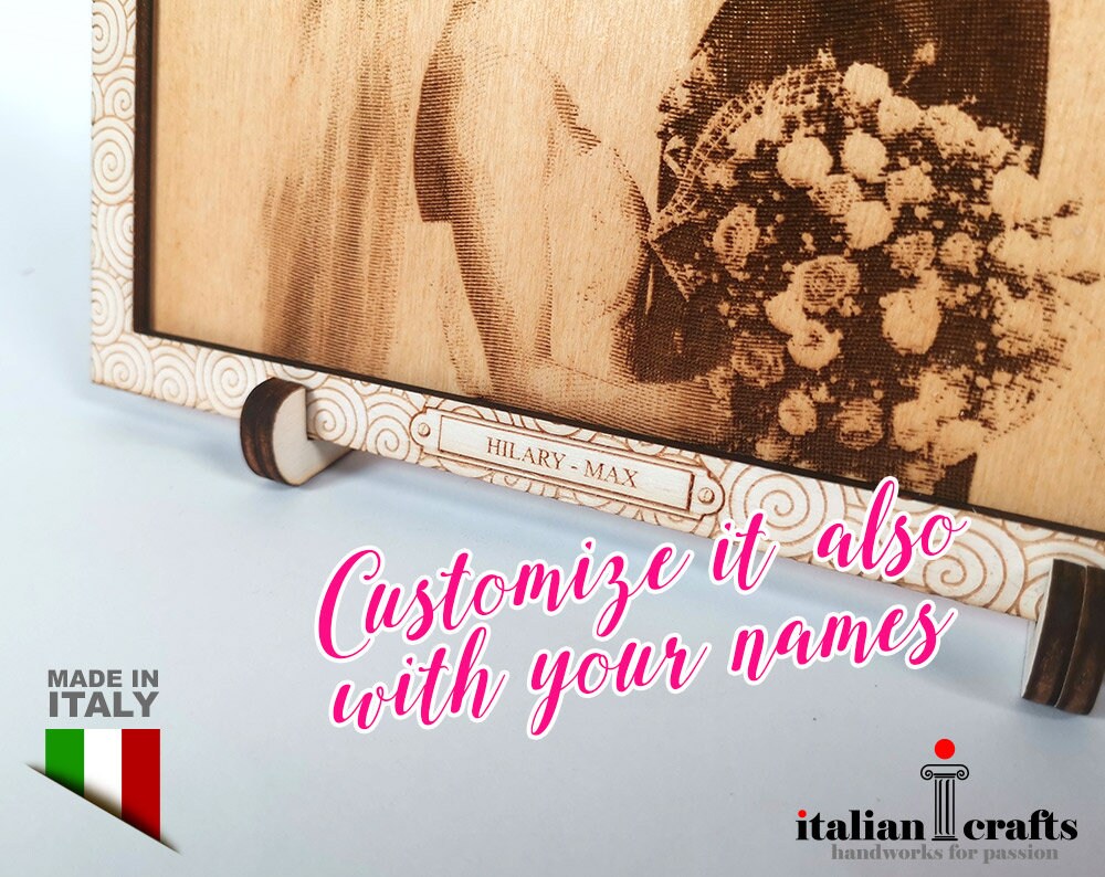 Wood Portrait Photo Engraved Portrait Custom Name Portrait - Etsy