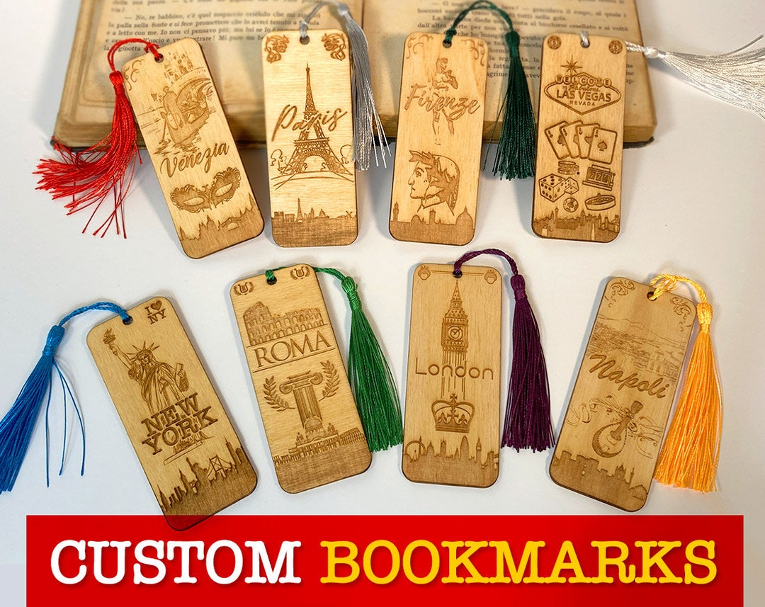 Custom Wooden City Bookmarks: Personalized Travel Gift - Etsy