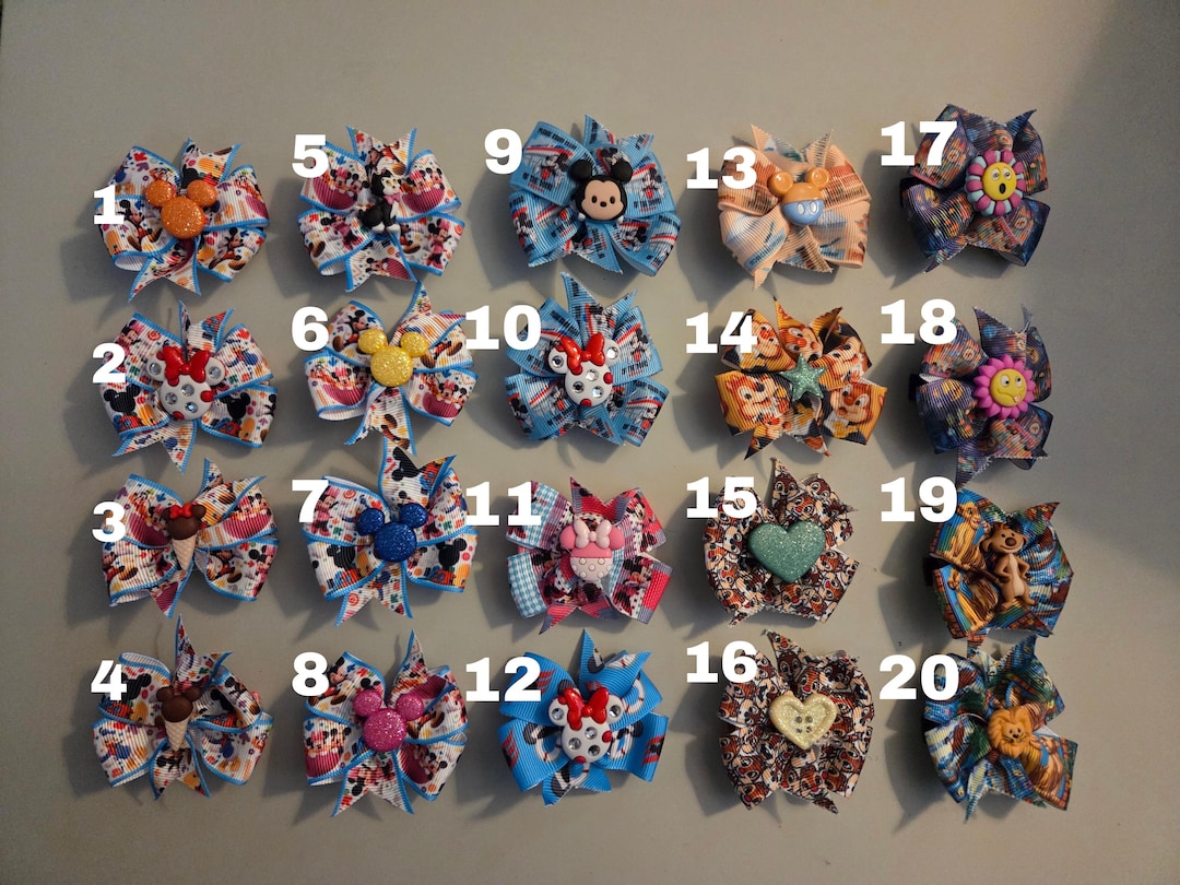Mickey Mouse en Friends haarelastiekjes met knoop in het midden - Etsy ...