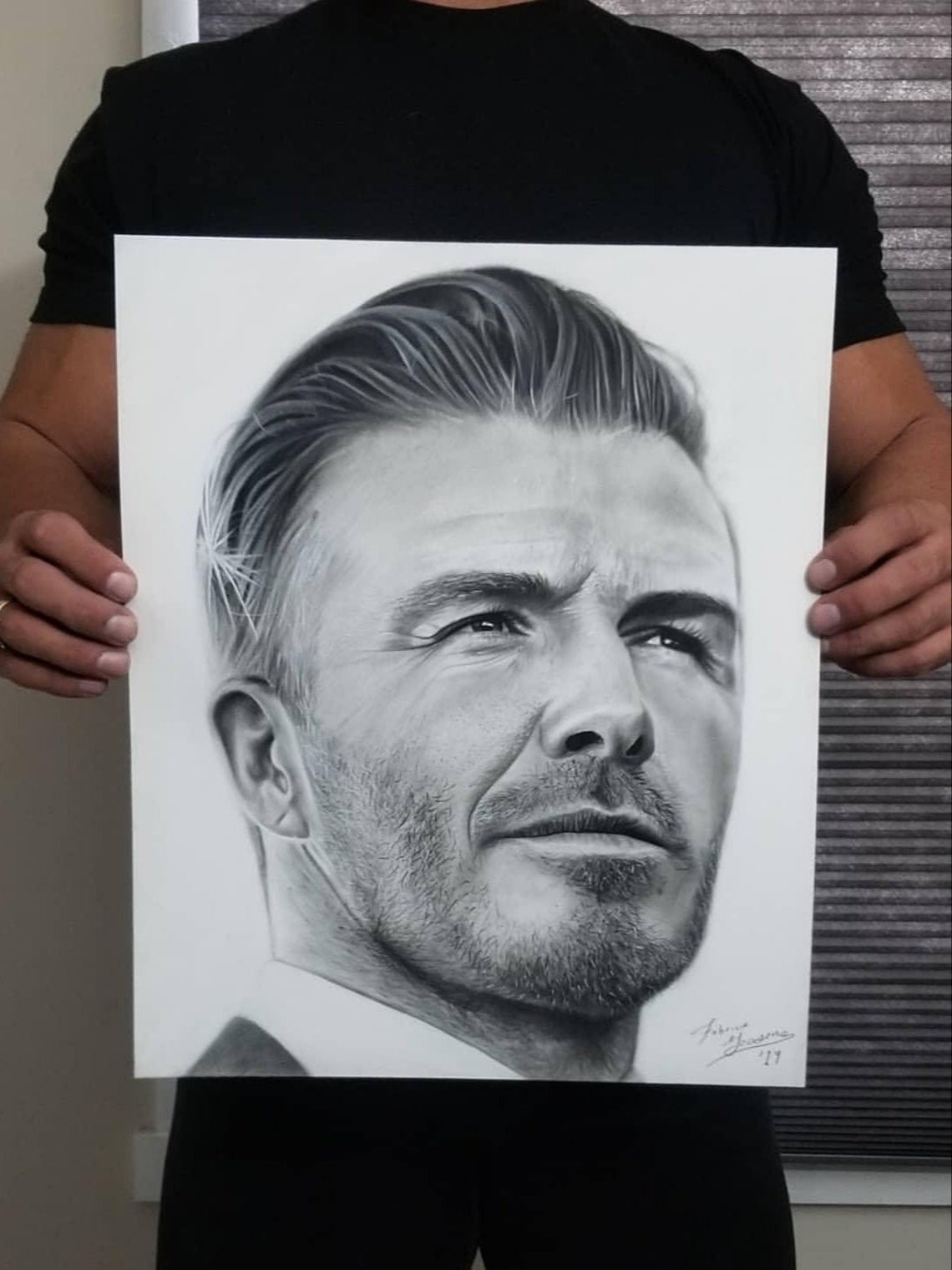 David Beckham Drawing Manchester United Real Madrid Fine Art Print - Etsy