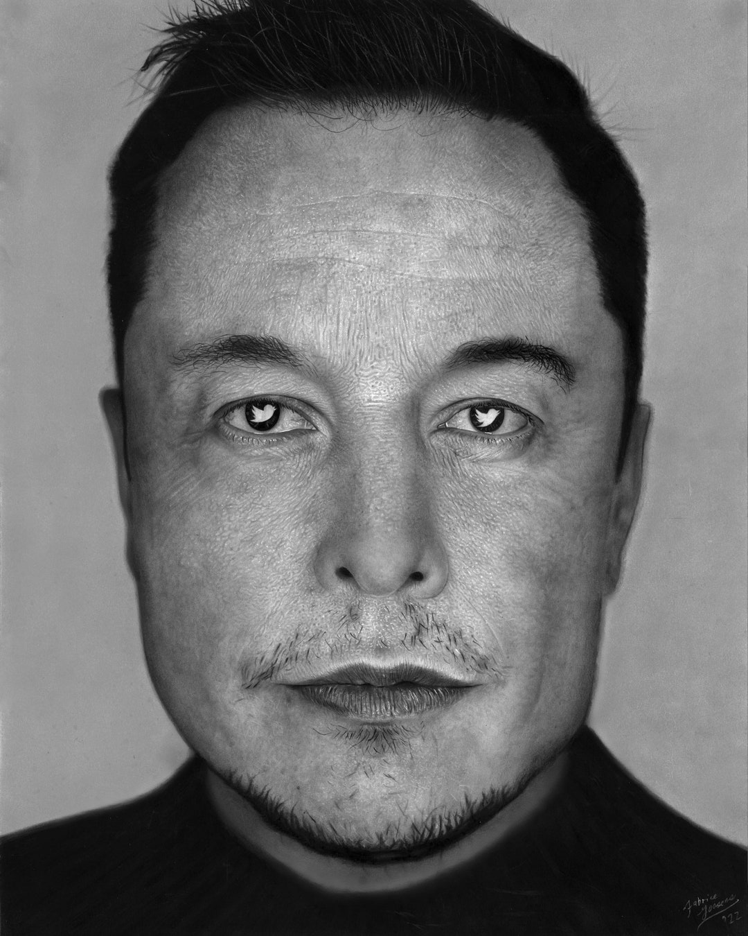 Elon Musk Drawing | Twitter Logo (see Description for Version Details ...