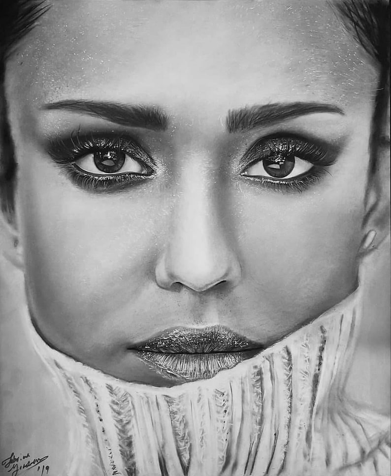 Jessica Alba Drawing Fine Art Print - Etsy