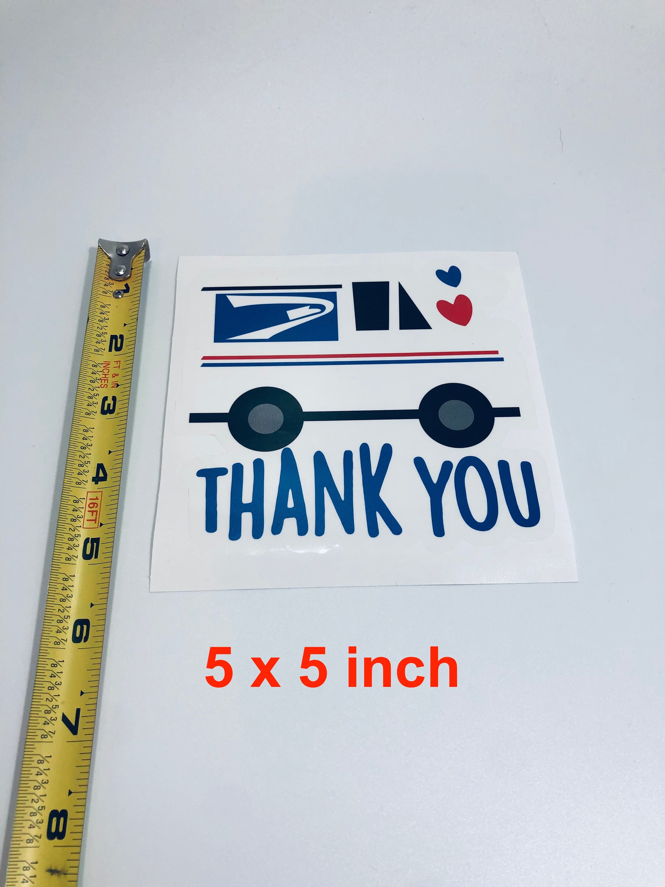USPS Thank You Stickers Glossy Clear Vinyl - Etsy