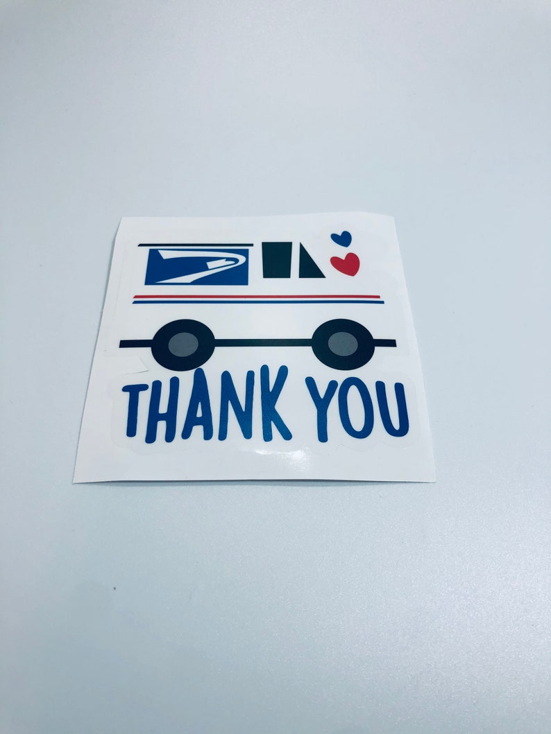 USPS Thank You Stickers Glossy Clear Vinyl | Etsy
