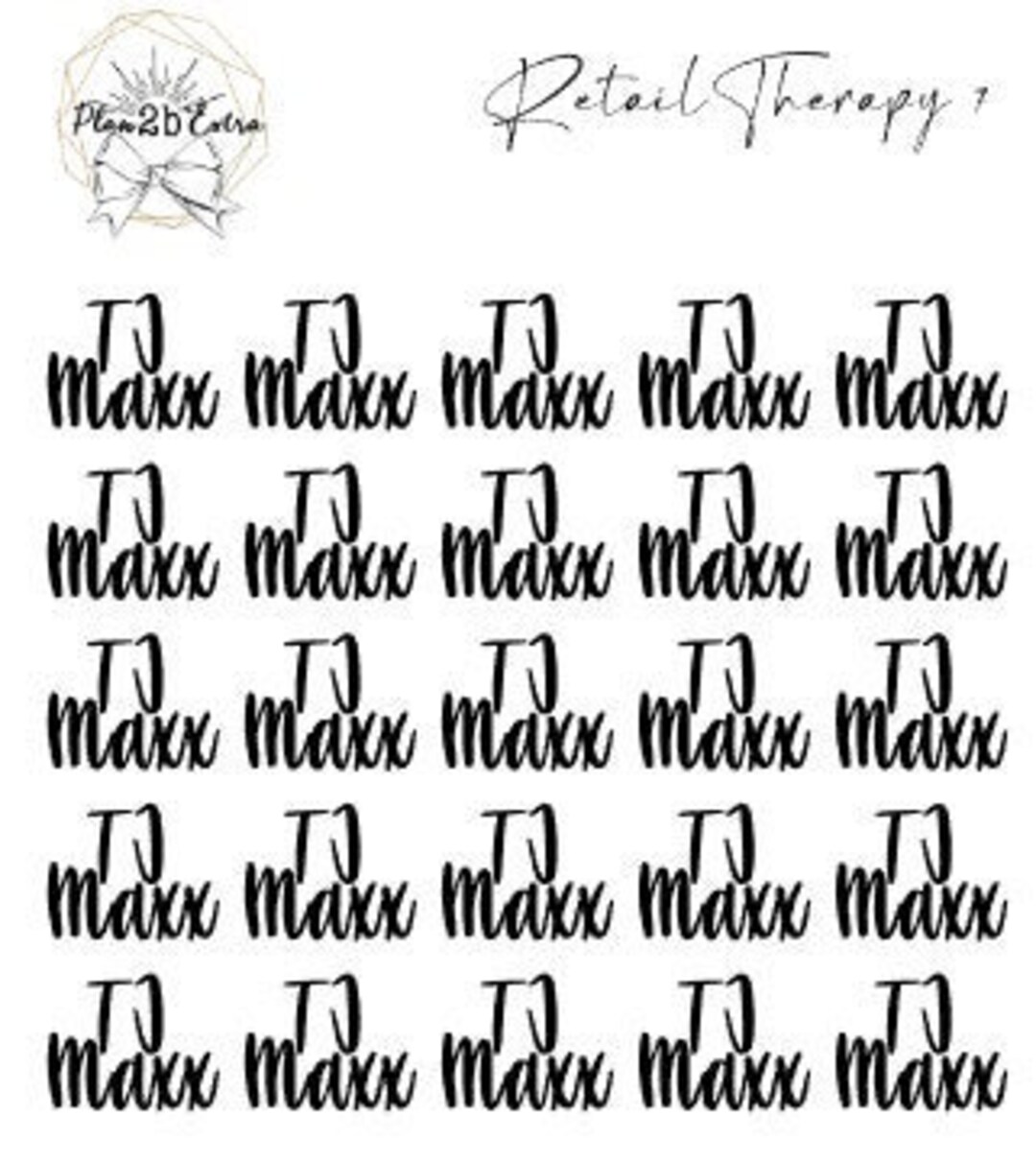 TJ Maxx Planner Sticker Script - Etsy