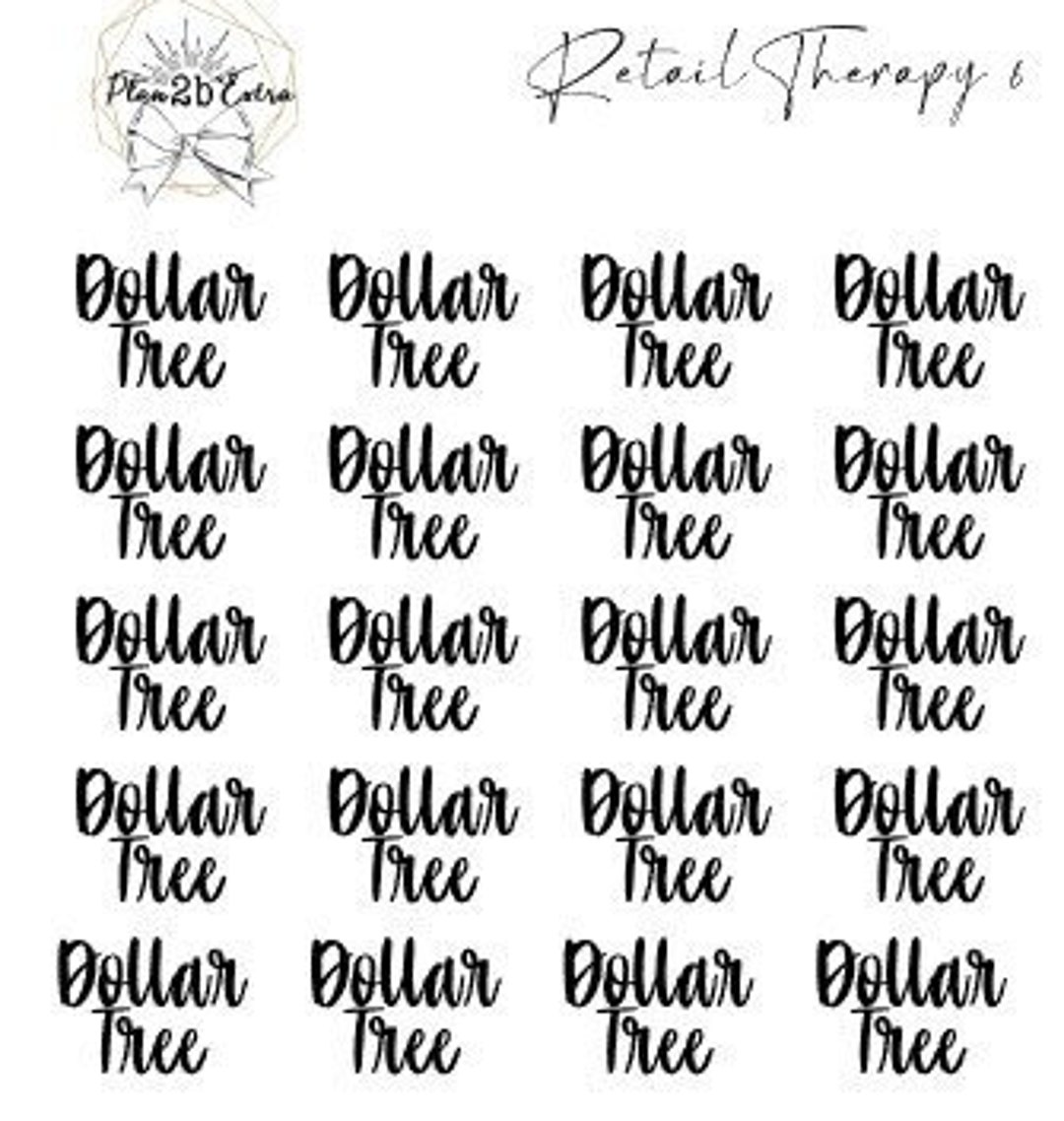 Dollar Store Planner Sticker Script - Etsy