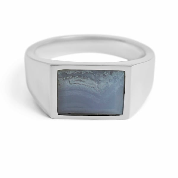 Gemstone Rings for Men Sterling Silver - Etsy