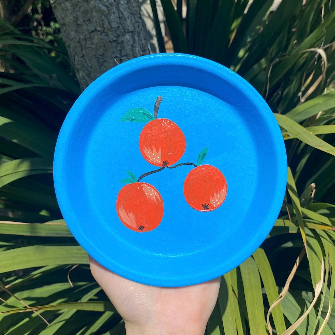 Hand Painted Oranges Plant Pot Dish/trinket Dish - Etsy