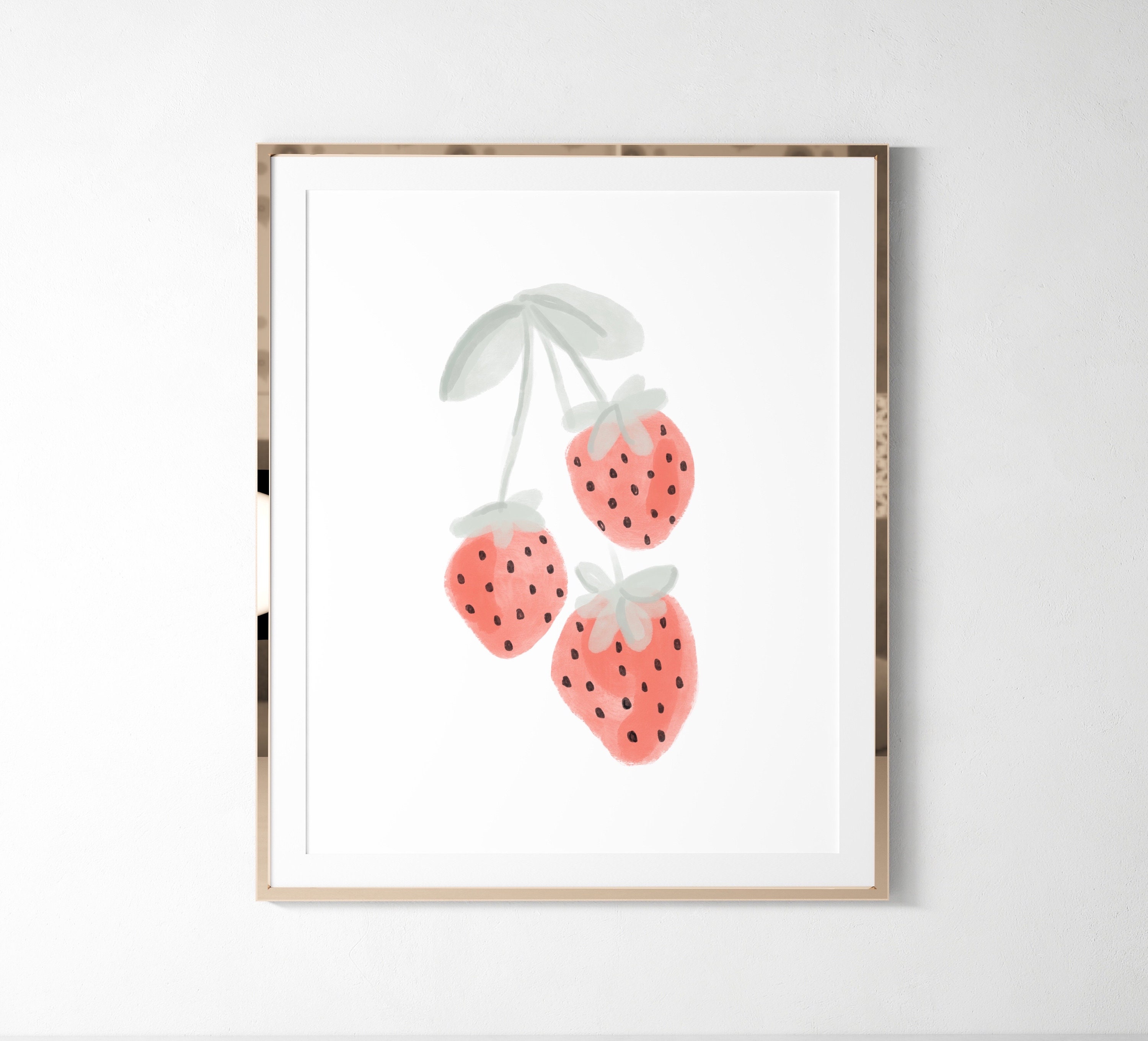 Gardening Strawberries Print Digital Download Nursery Printables Baby ...