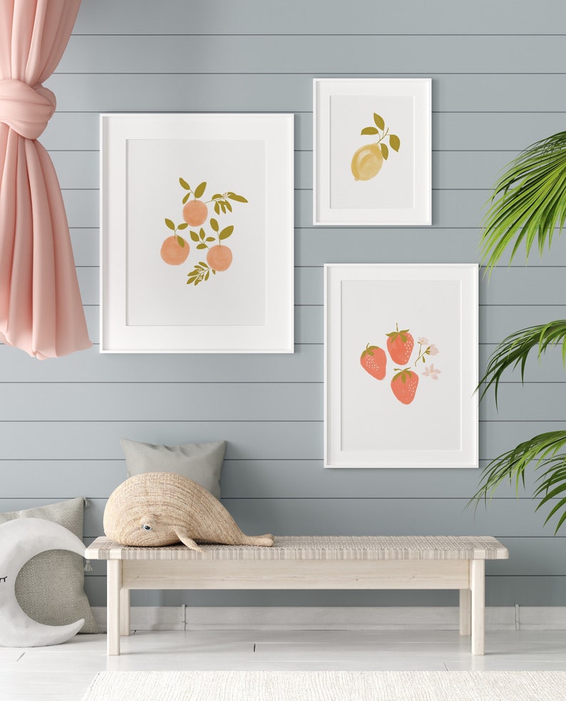 Fruit Print Bundle Digital Download Nursery Girls - Etsy