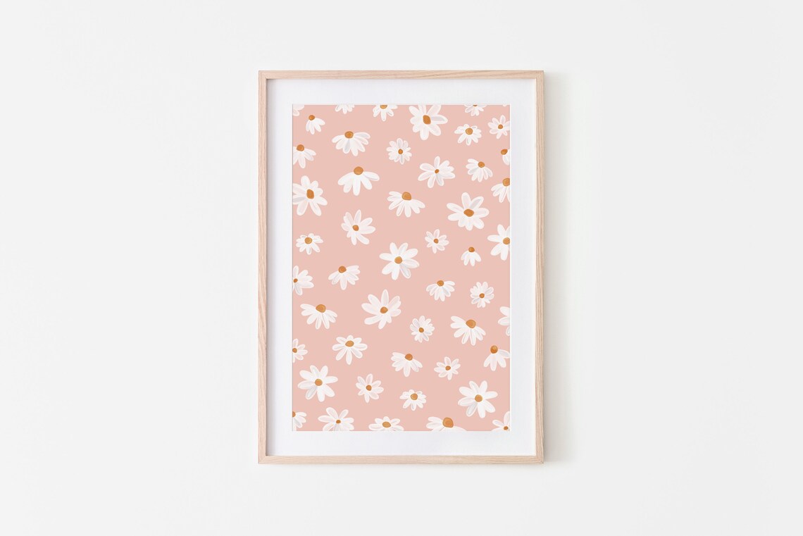 Daisy Pattern Print Digital Download Nursery Printables | Etsy