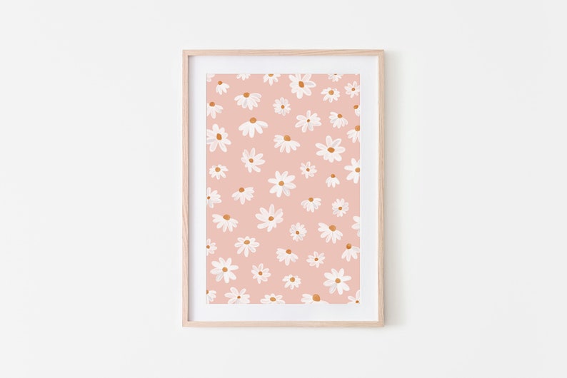 Daisy Pattern Print Digital Download Nursery Printables | Etsy