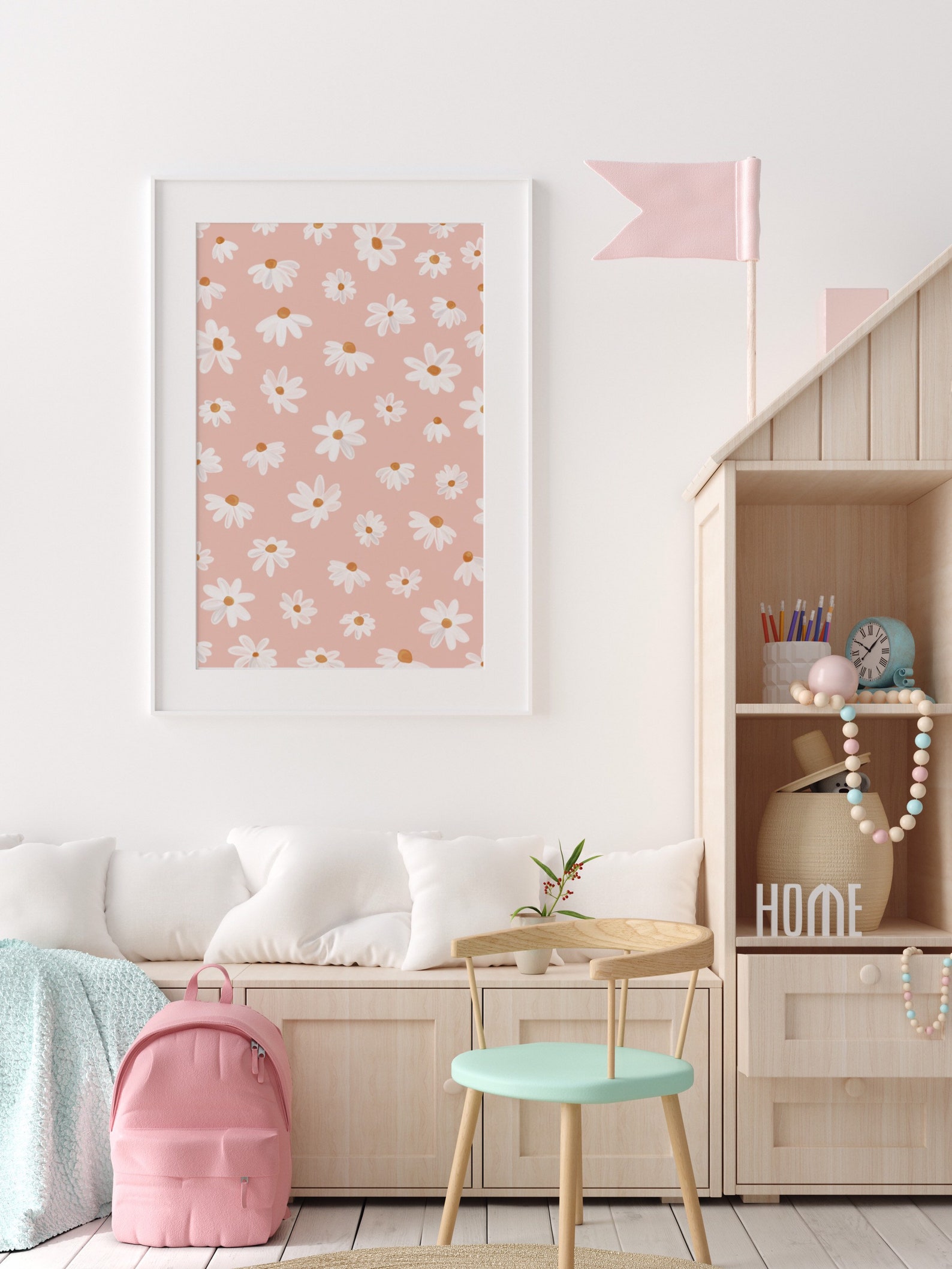 Daisy Pattern Print Digital Download Nursery Printables | Etsy