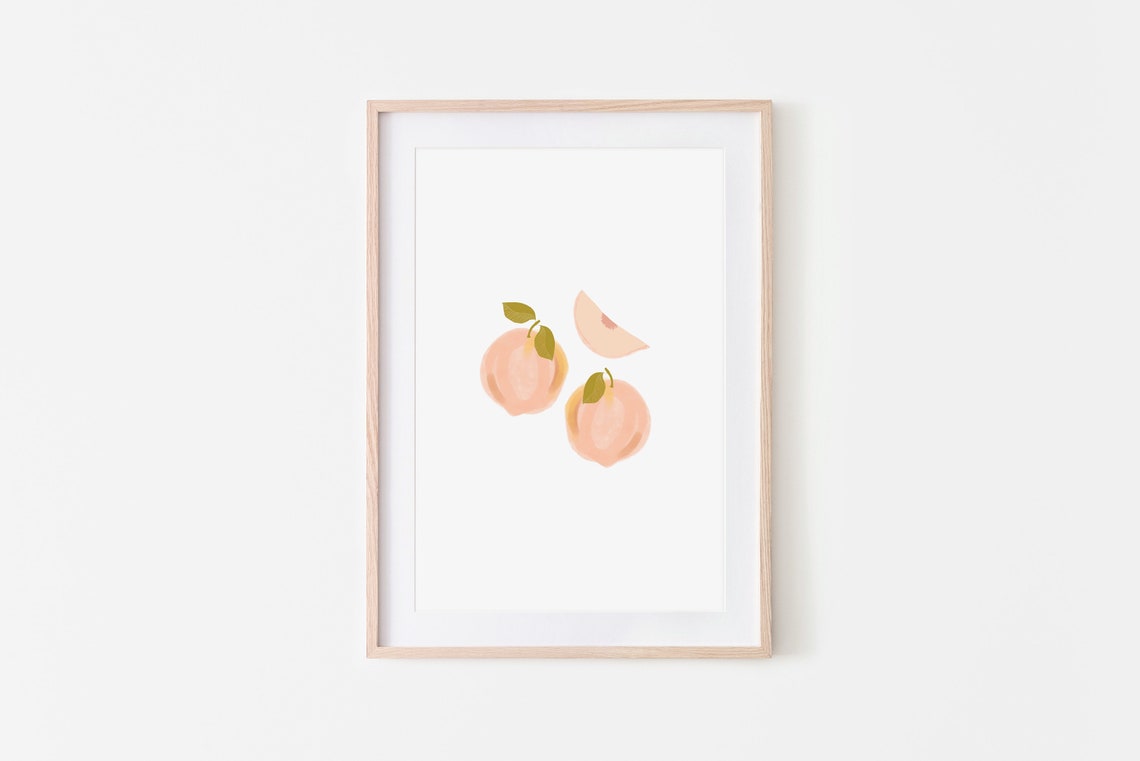 Peach Print Digital Download Nursery Printables Baby - Etsy