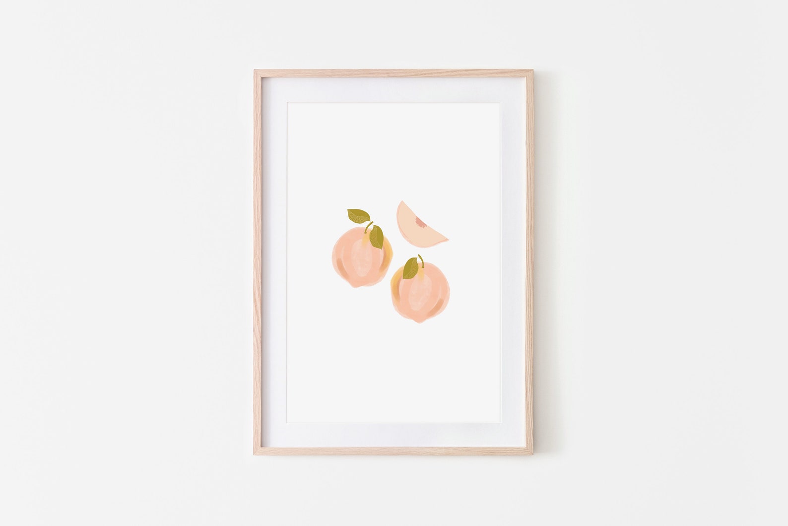 Peach Print | Digital Download | Nursery Printables | Baby Girl Print ...