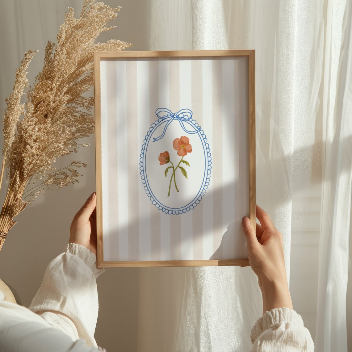 Vintage Poppy Print Digital Download Nursery Printables Baby Girl Print ...